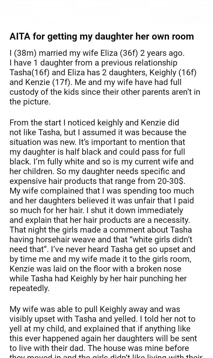 AITA for getting my daughter her own room – DJOTD.com