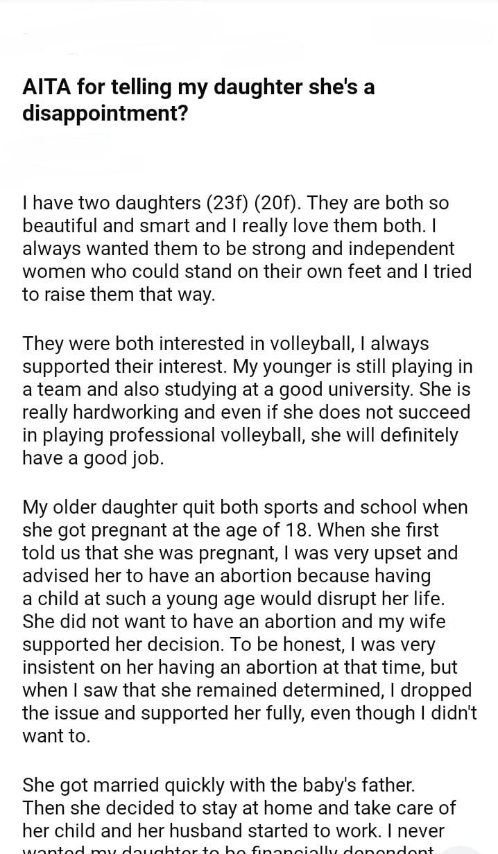 AITA for telling my daughter – DJOTD.com