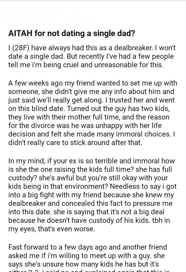 AITAH for not a single dad? – DJOTD.com