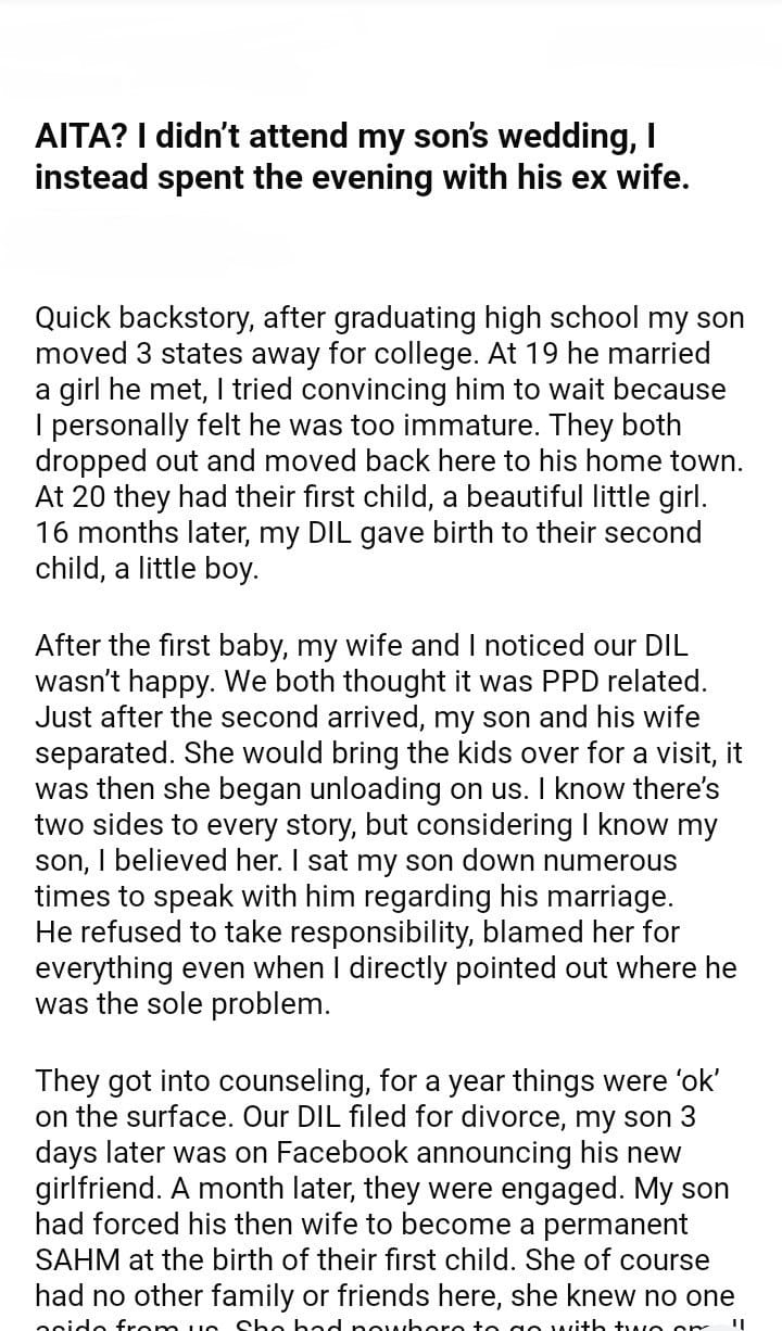 AITA? I didn’t attend my son’s wedding – DJOTD.com