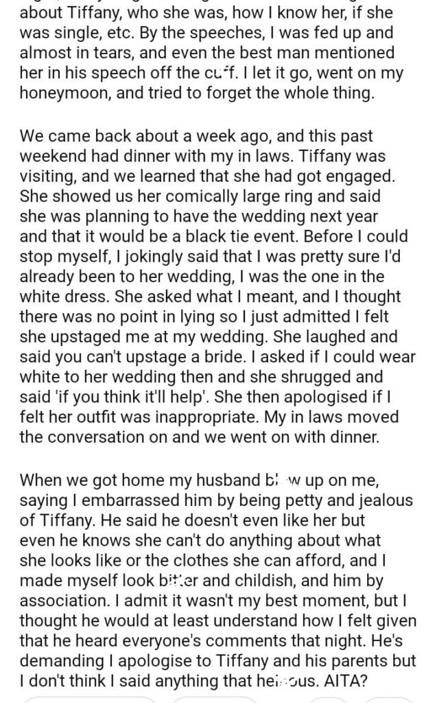 AITA for telling my SIL that she upstaged me at my wedding? – DJOTD.com AITA for telling my SIL that she upstaged me at my wedding? – DJOTD.com