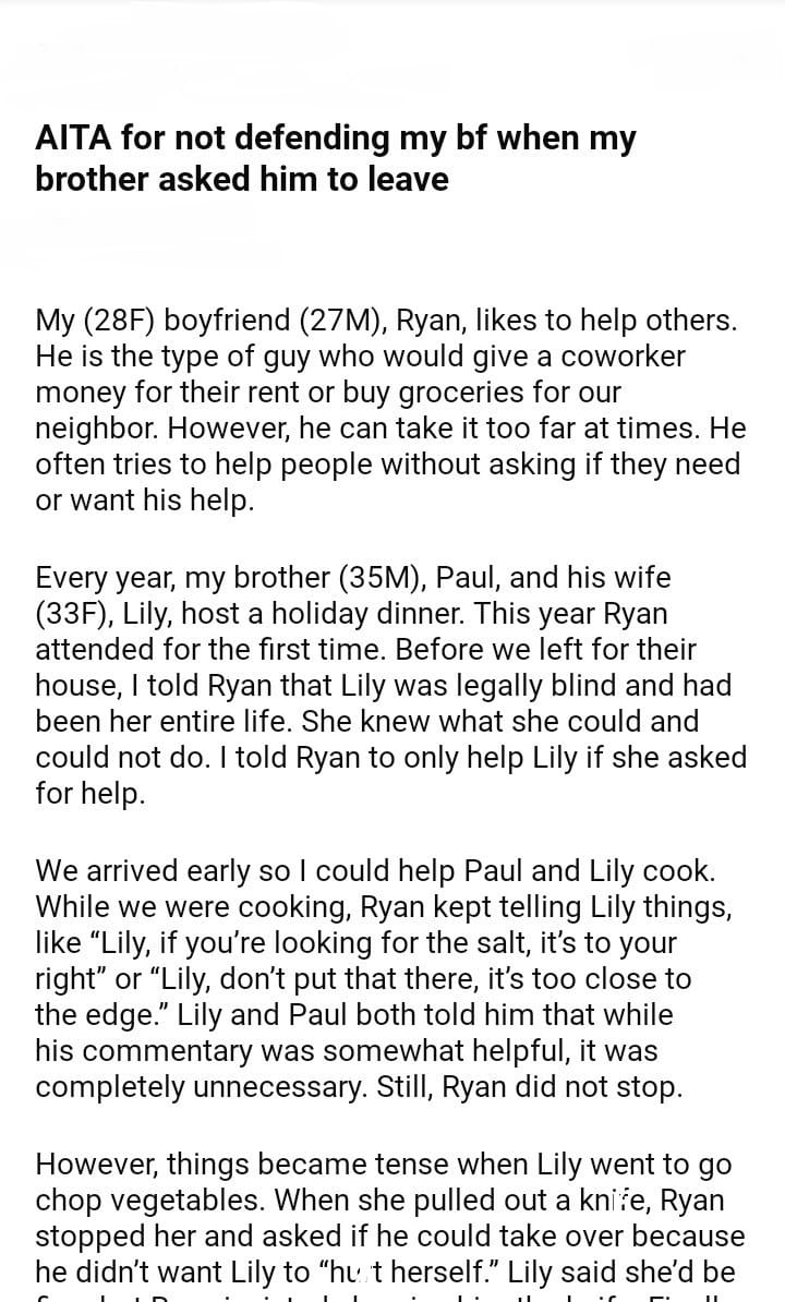 AITA for my bf when my brother asked him – DJOTD.com