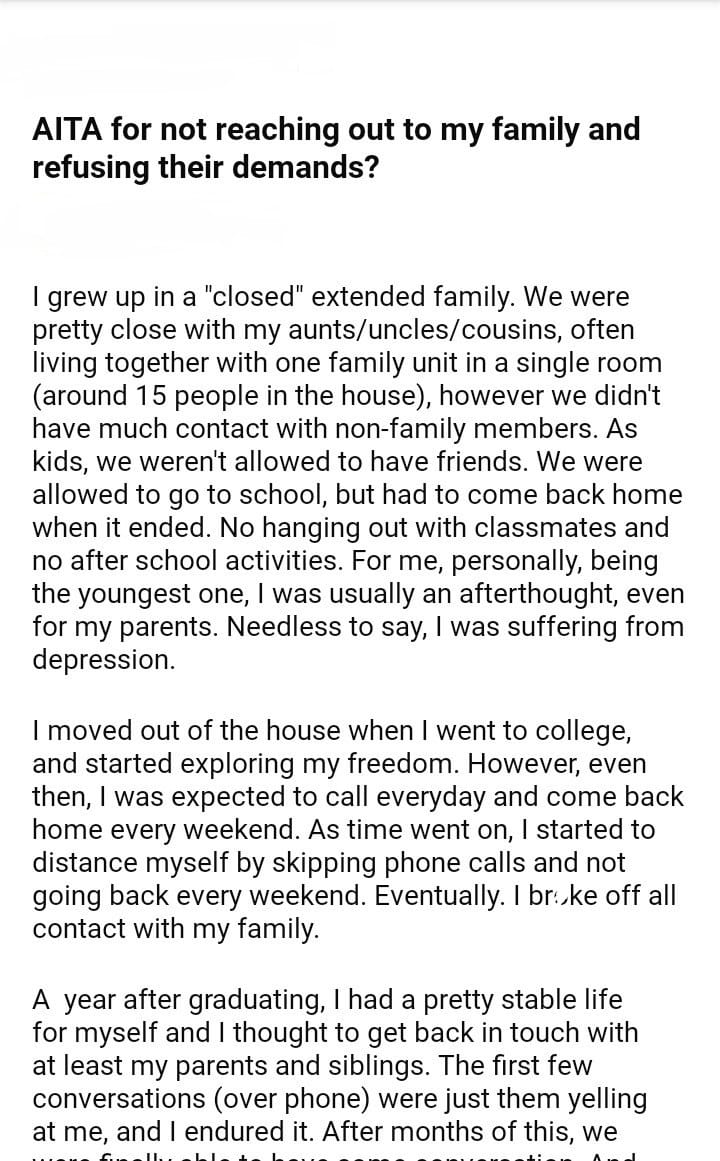 AITA for my family demands? – DJOTD.com