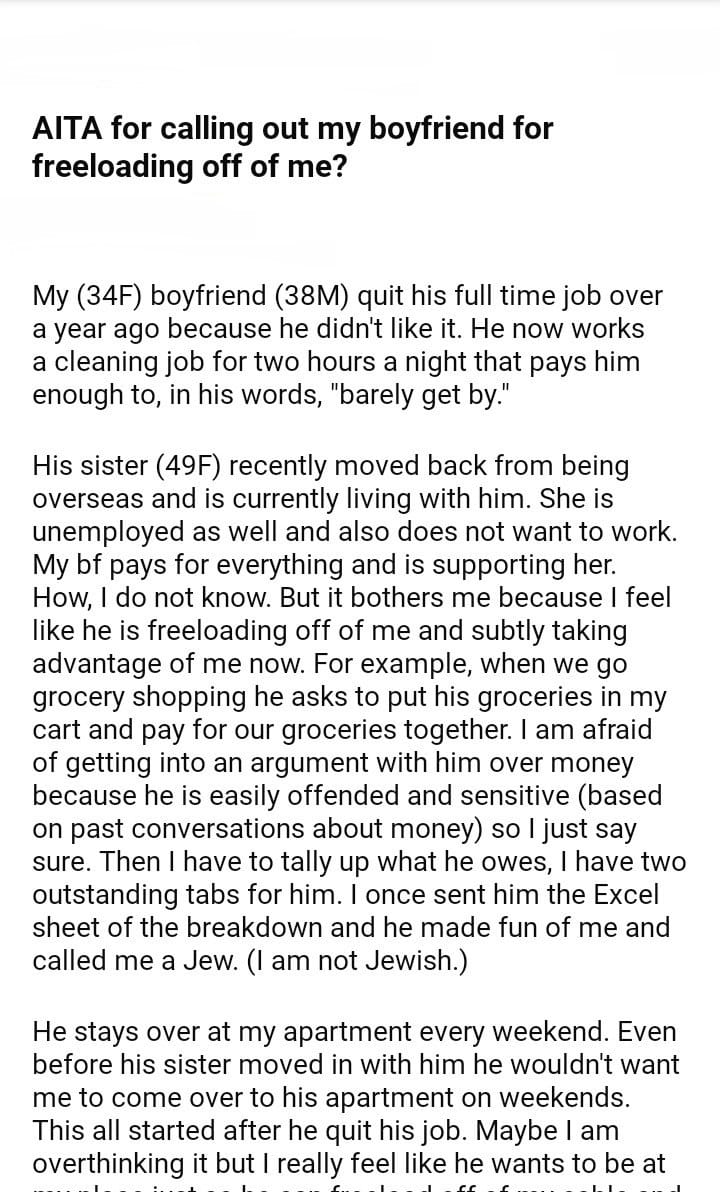 AITA for my boyfriend for me? – DJOTD.com