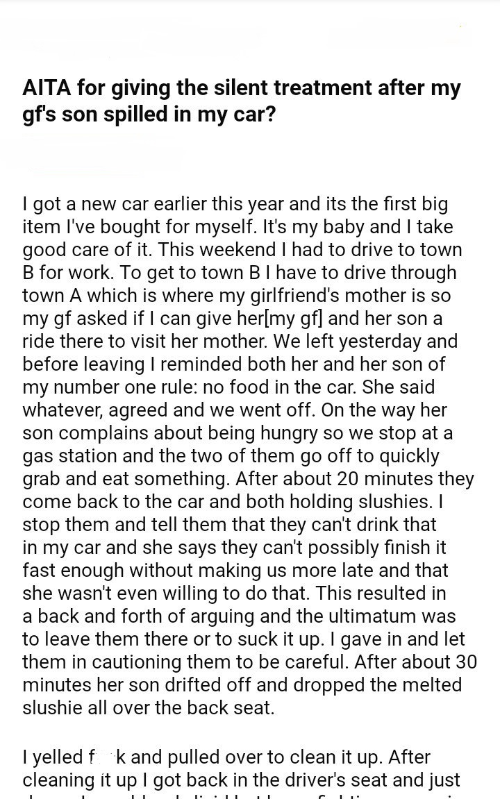 AITA for giving after my gf’s son – DJOTD.com